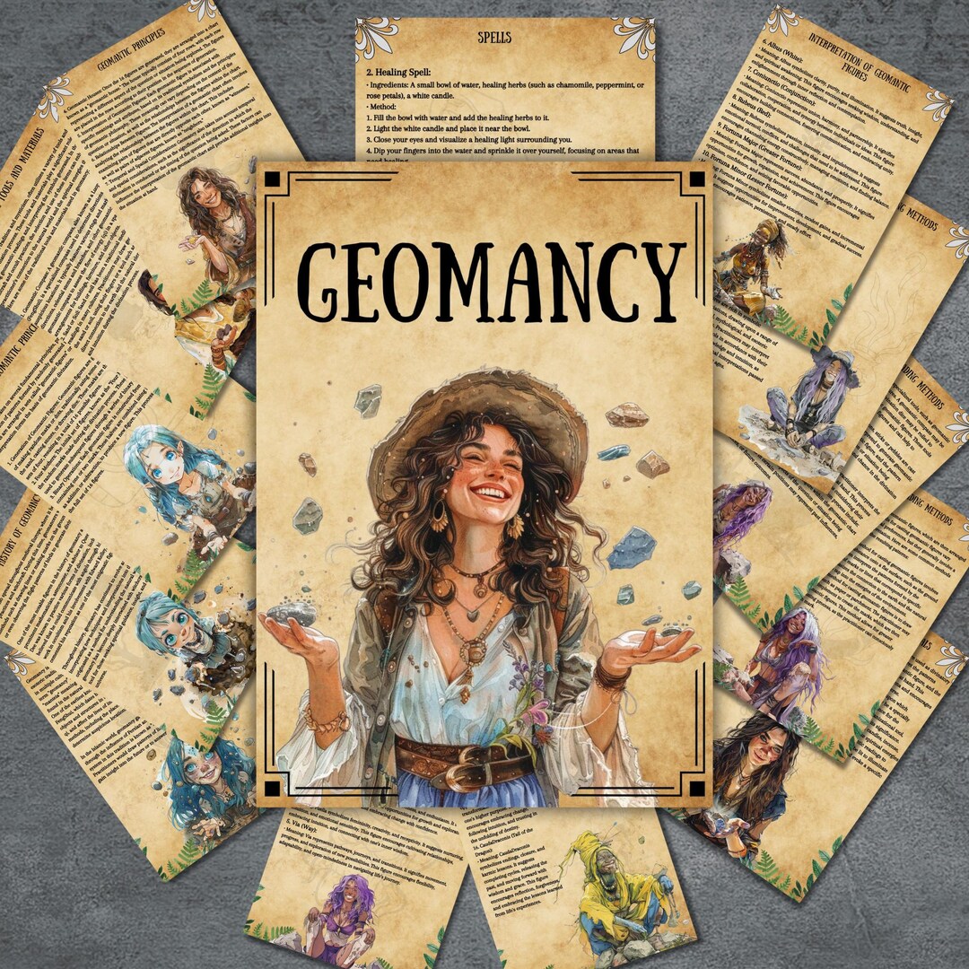 Geomancy Grimoire Pages, Wiccan, Witchcraft, Book of Shadows, Magic ...