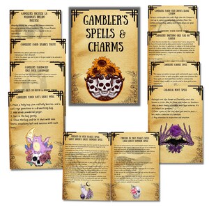 Gambler's Spells Book, Witchcraft Wicca Spells, Book of Shadows ...