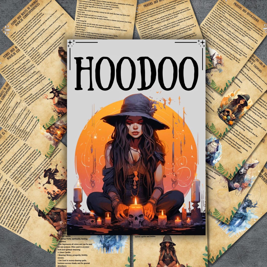 Secret Hoodoo Grimoire Pages, African Witchcraft Book of Shadows ...