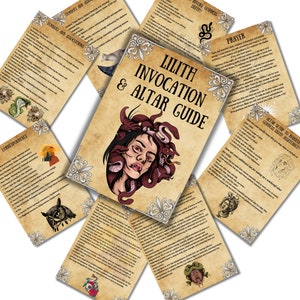 Lilith Altar Guide, Prayer, Invocation, Grimoire Pages, Book of Shadows ...