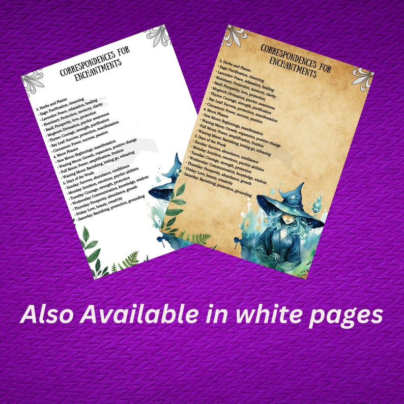Real Enchantment Grimoire Pages, Wiccan Printable, Book of Shadows ...