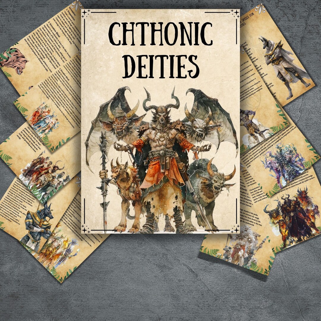 Underworld Deities Grimoire Pages, Wiccan Book of Shadows, Altar ...