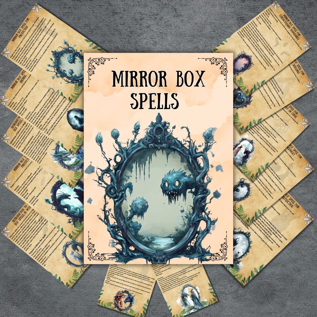 Mirror Box Spells Bundle, Grimoire Pages, Mirror Rituals, Pagan, Occult ...