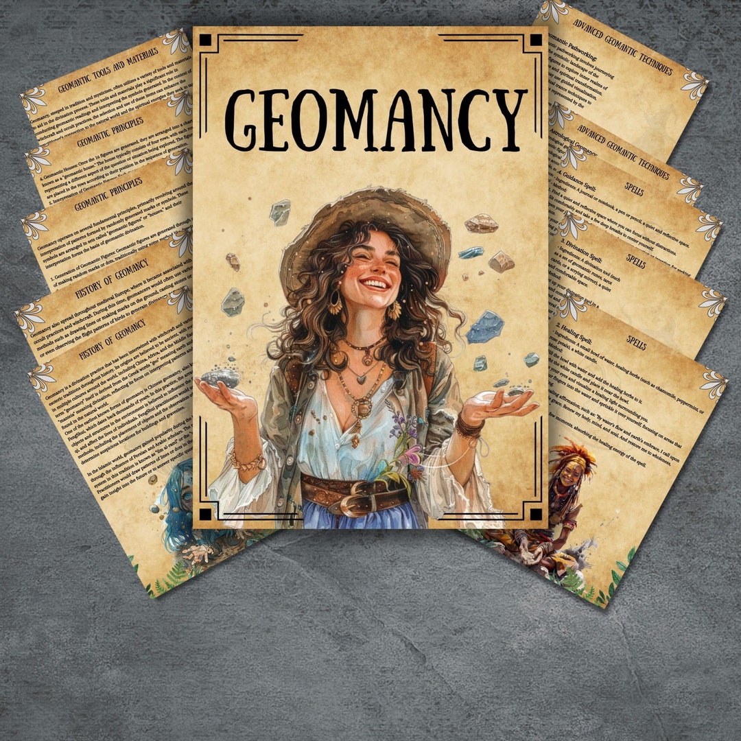 Geomancy Grimoire Pages, Wiccan, Witchcraft, Book of Shadows, Magic ...
