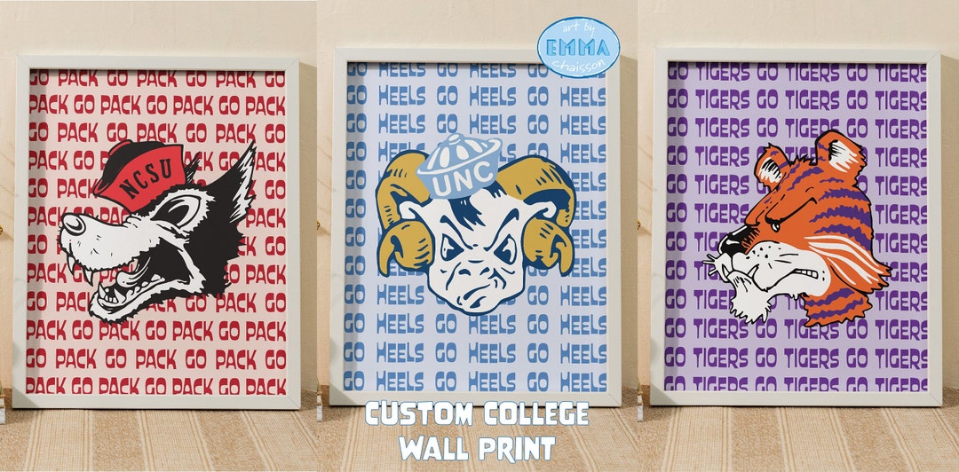 Custom College Wall Prints | Trendy Preppy Wall Print | Custom Wall ...