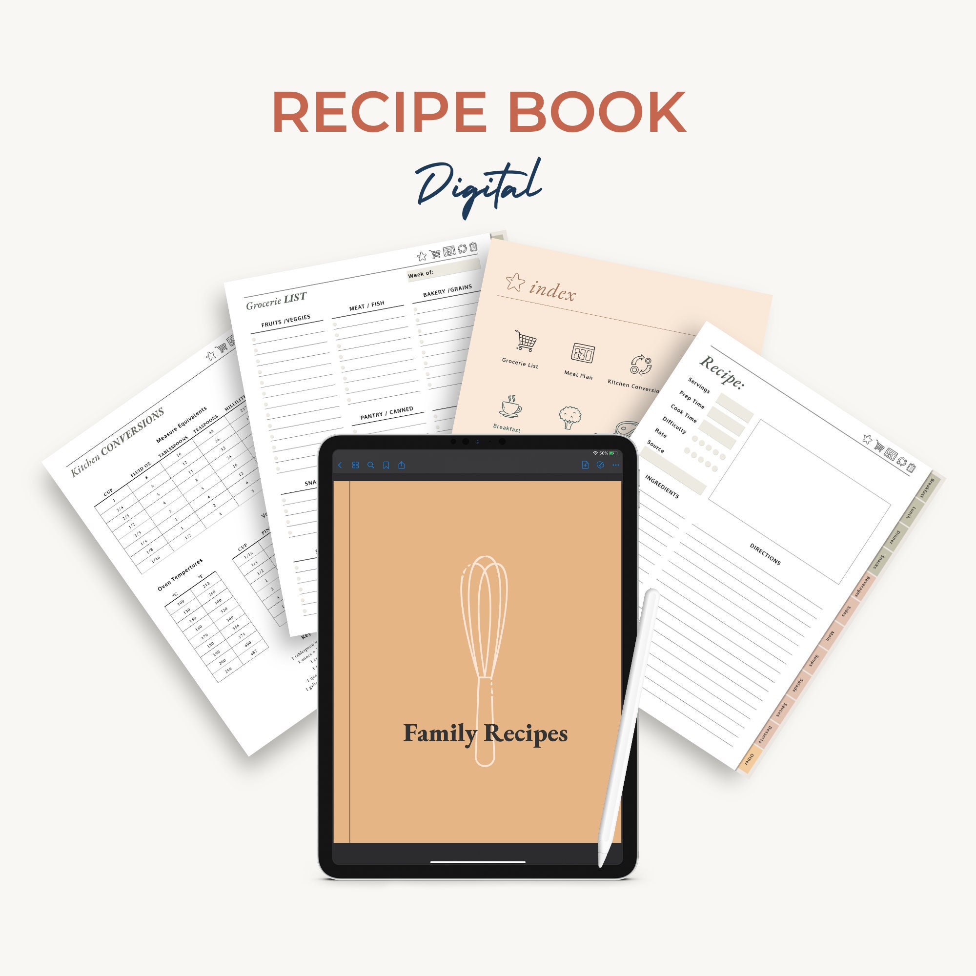 Digital Recipe Book Template Find Vegetarian Recipes