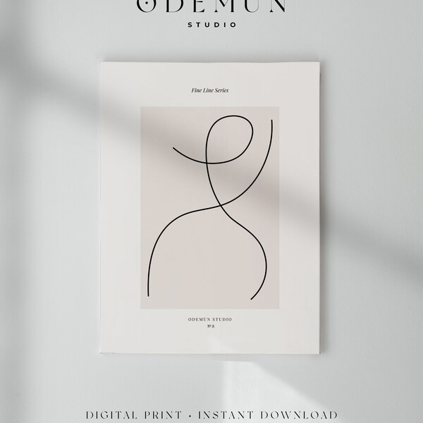 One Line Drawing Printable - Etsy