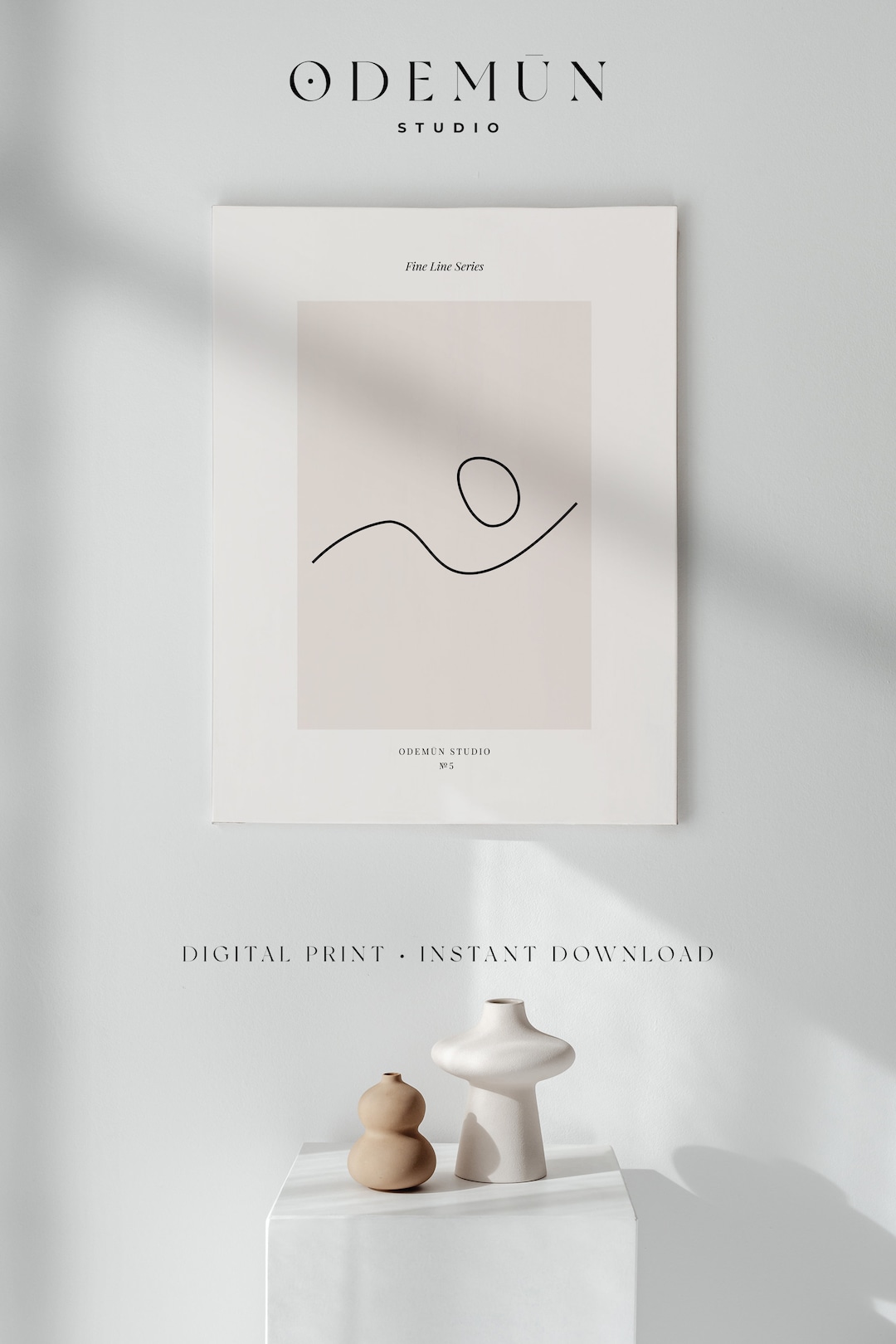 Abstract Line Art Poster, One Line Drawing Printable, Modern Wall Art ...