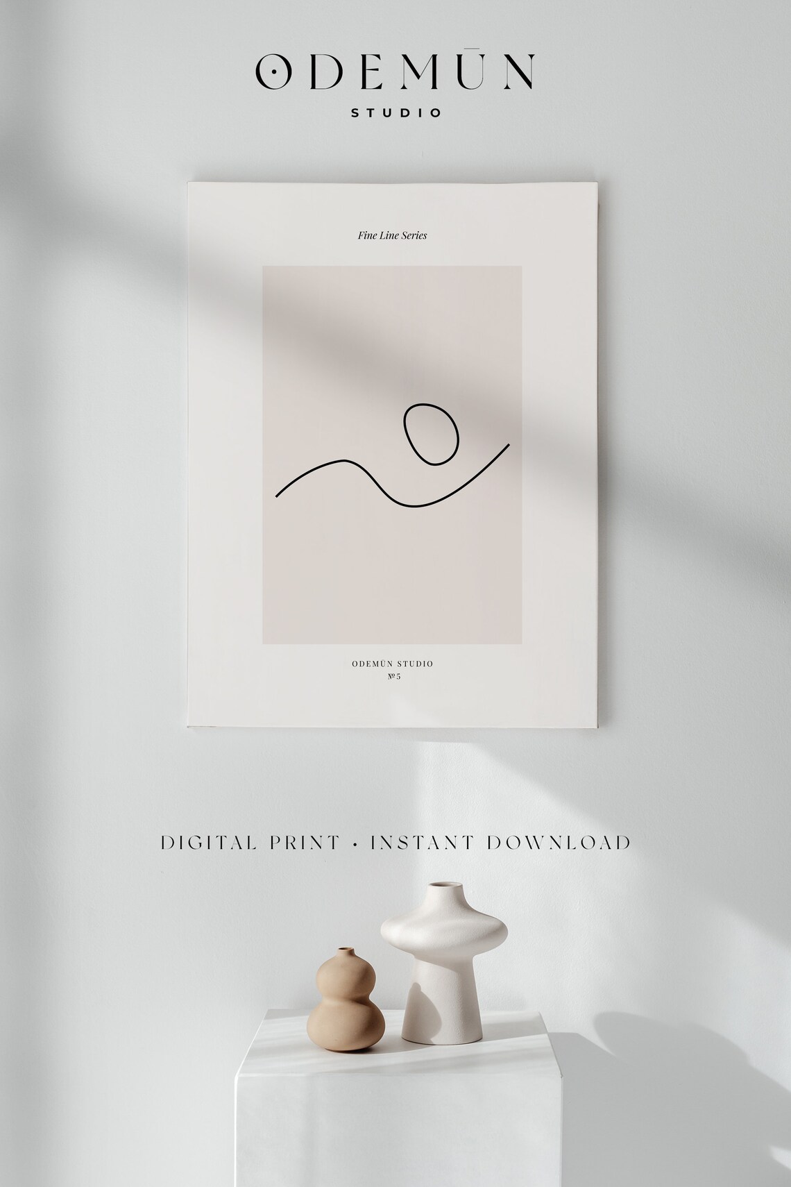 Abstract Line Art Poster, One Line Drawing Printable, Modern Wall Art ...