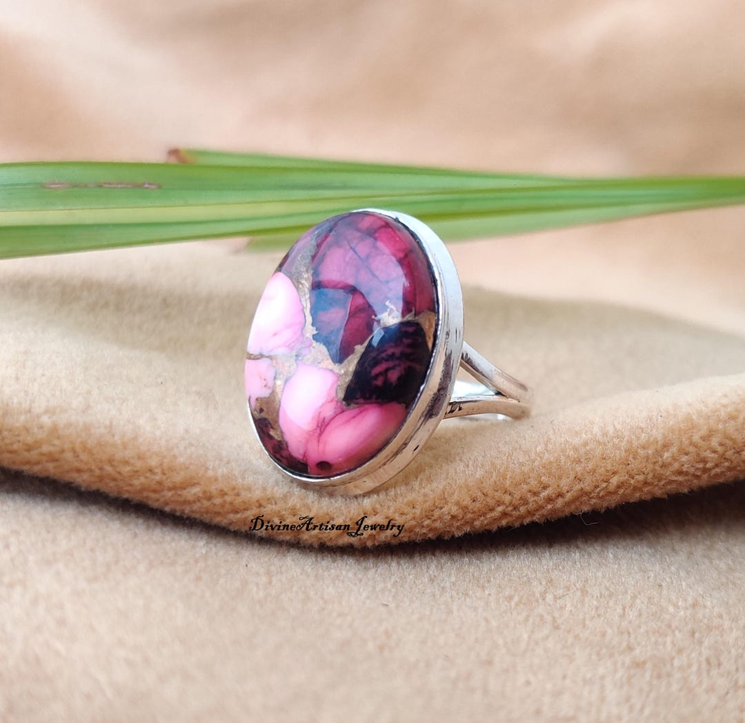 Red Rose Dahlia Mohave Turquoise Ring 925 Sterling Silver Ring Filigree ...