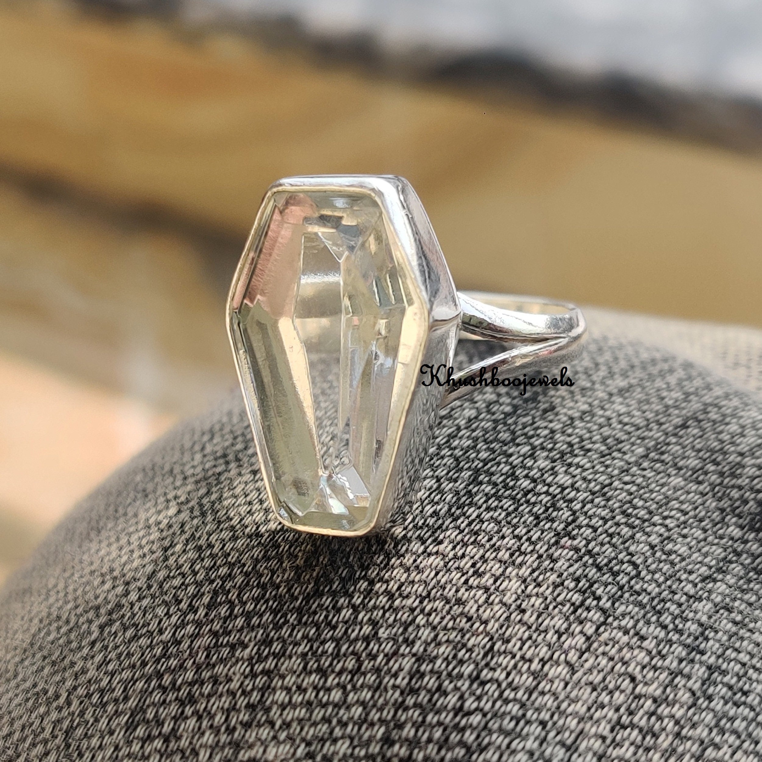 Coffin Ring Crystal Ring 925 Silver Ring Handmade Coffin - Etsy