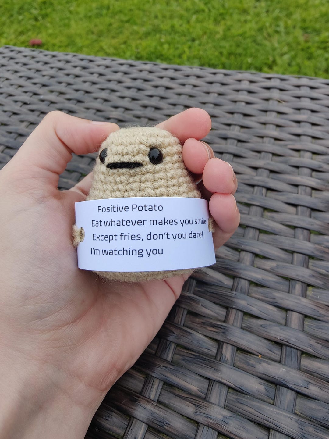Crochet Positive Potatoes Funny Little Plush Gift Desk Toy Fidget ...