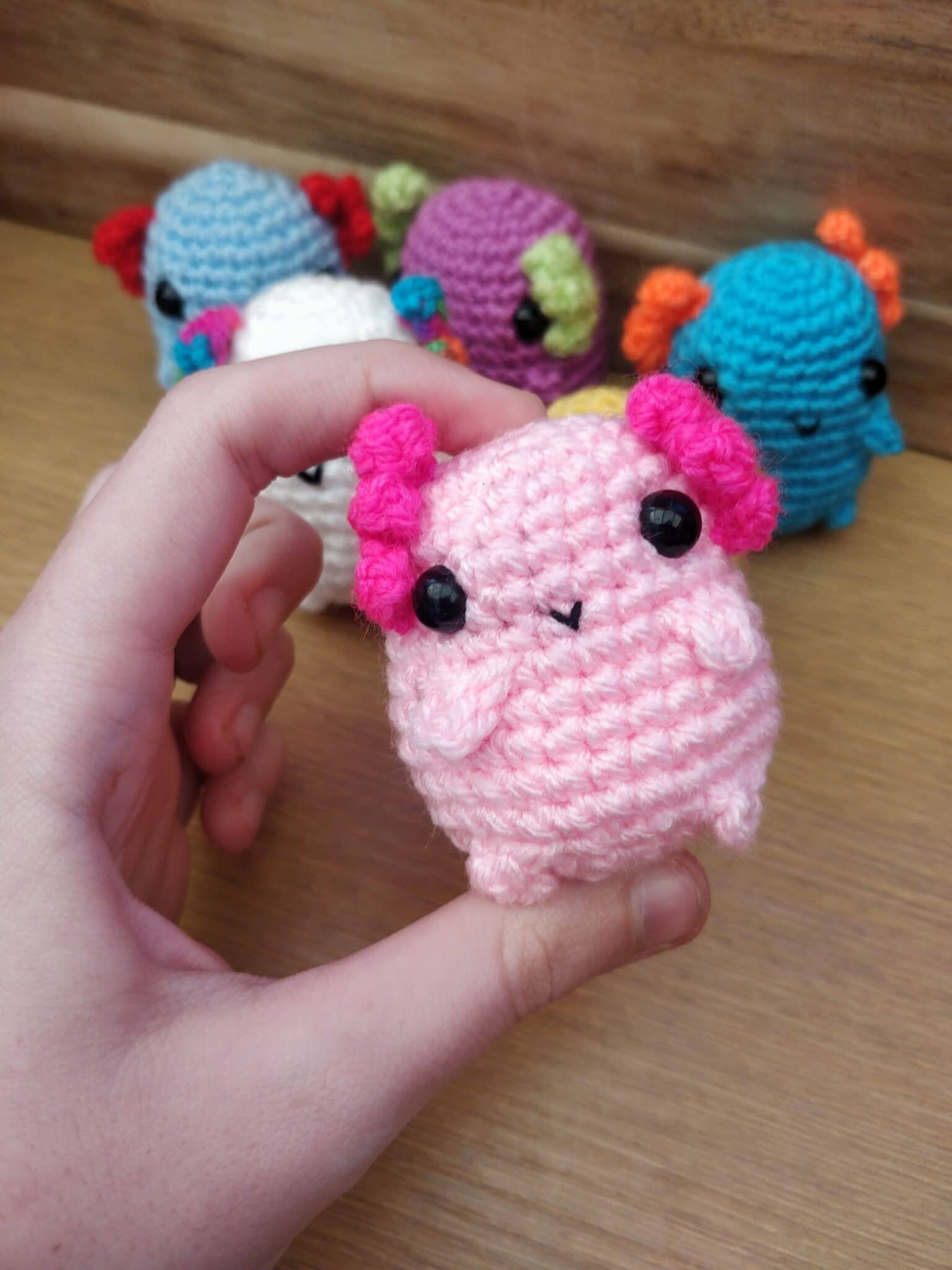 Crochet Cute Plush Mini Axolotl Figures or Keyring - Etsy