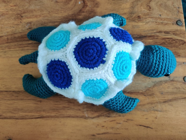 Crochet Plush Hexagon Turtle/tortoise Teddy Decoration Quirky Colourful ...