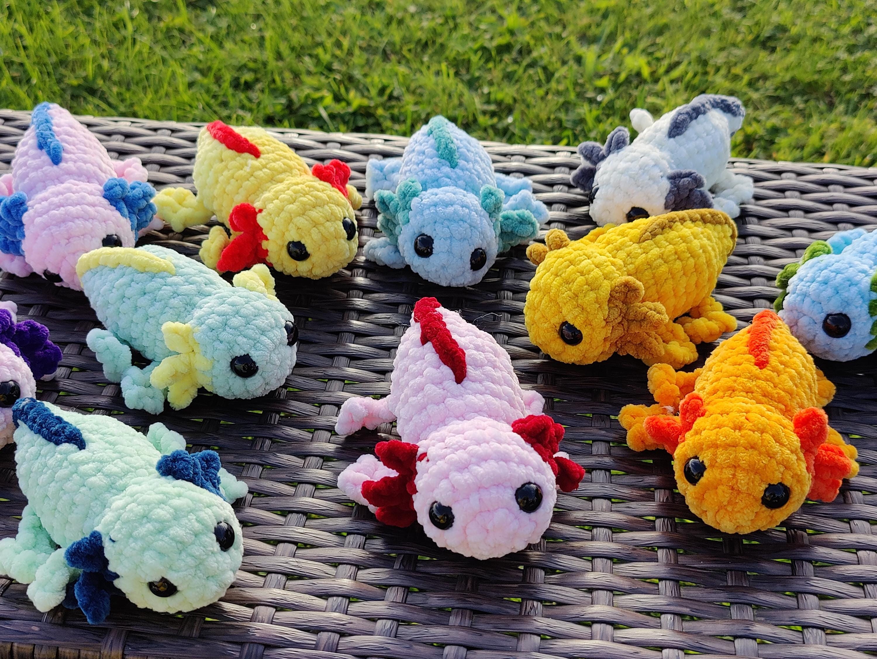 Kawaii Axolotls Crochet Cute Small Colourful Axolotls Good Gift Idea ...