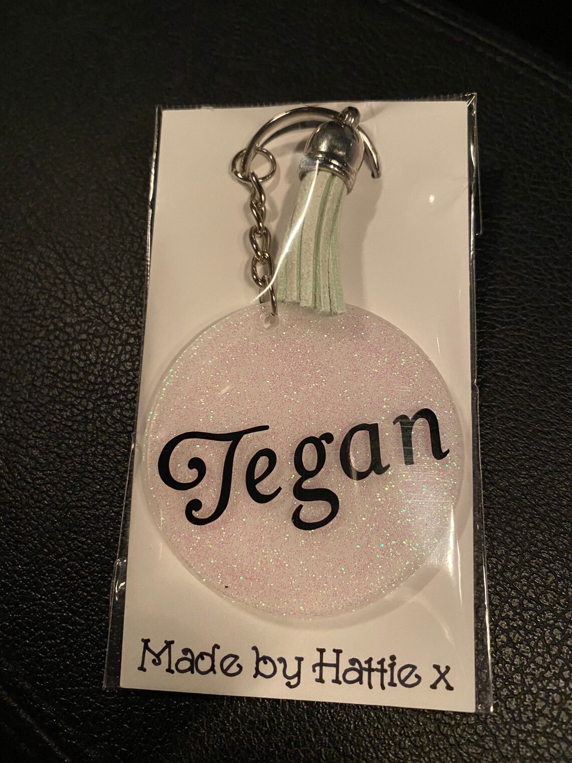 Personalised Key Ring Glitter Key Chain - Etsy