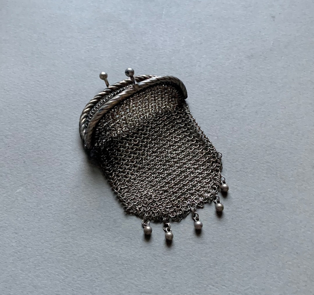 Antique Sterling Silver Chainmail Coin Purse - Etsy