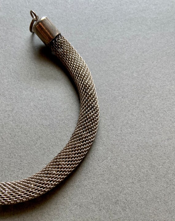 Sterling Silver Mesh Chainmail Bracelet - Gem