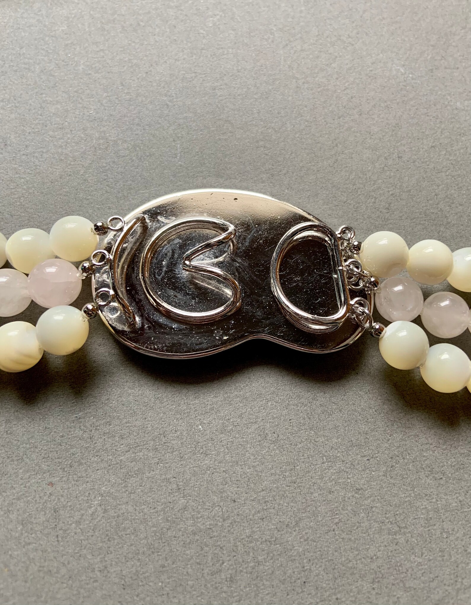 Yellow & Rose Quartz and Mother of Pearl Necklace - Etsy