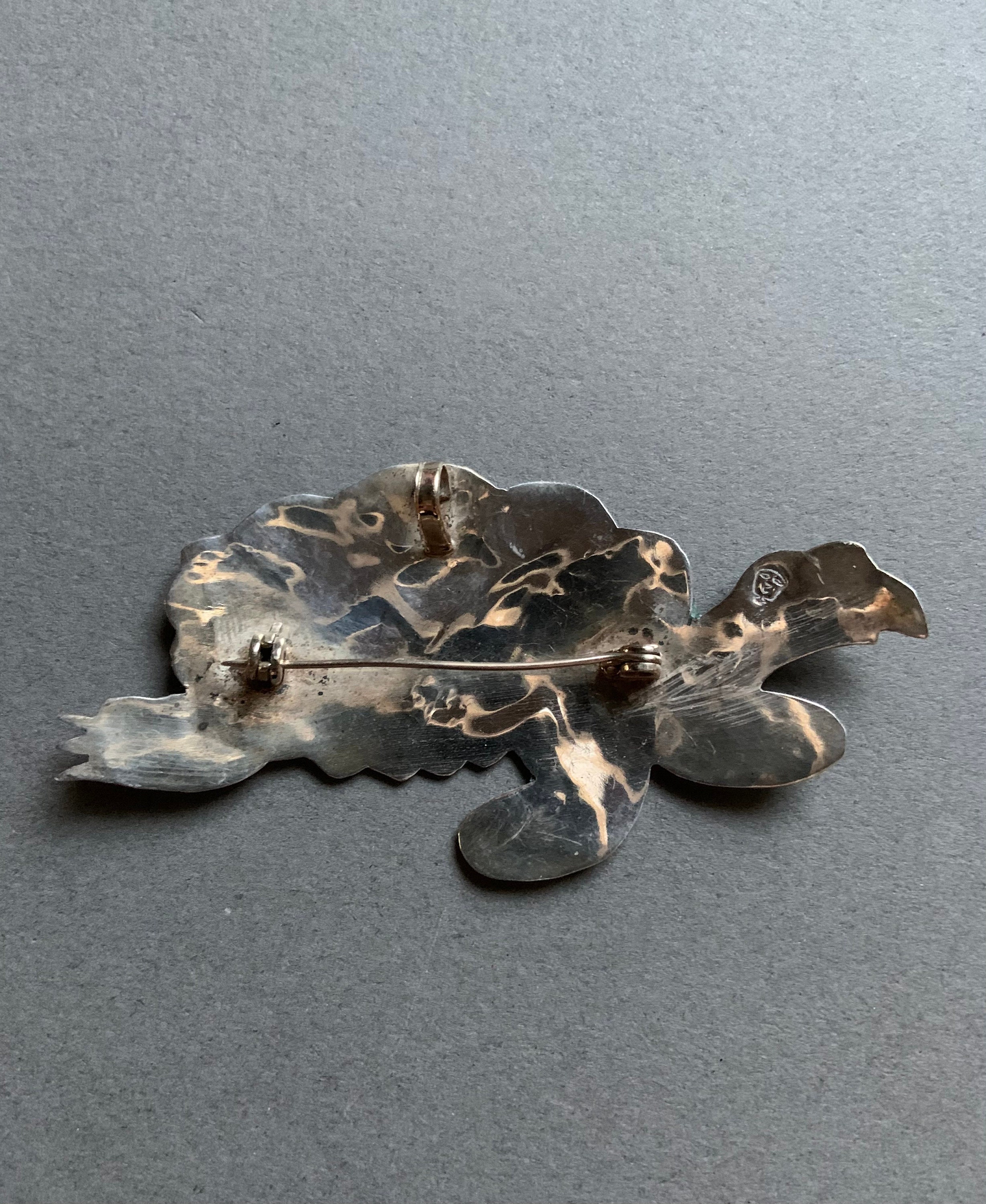 Abalone and Sterling Silver Turtle Brooch - Etsy