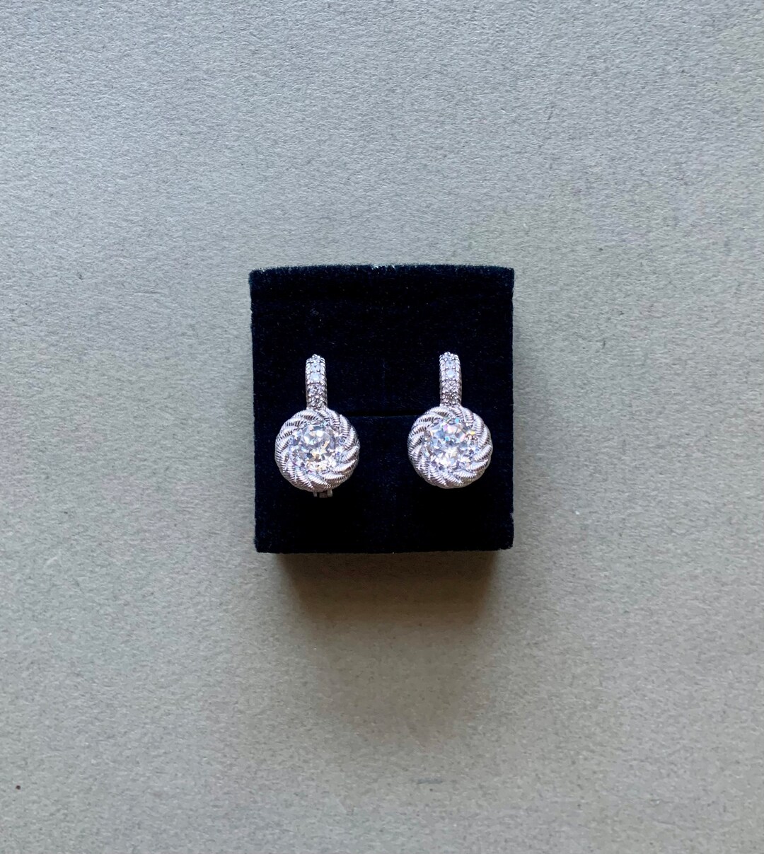 Judith Ripka Cubic Zirconia & Sterling Silver Circle Lever Back ...