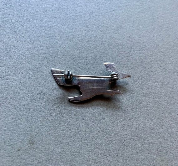 Sterling Silver Road Runner Brooch with Turquoise Sto… - Gem