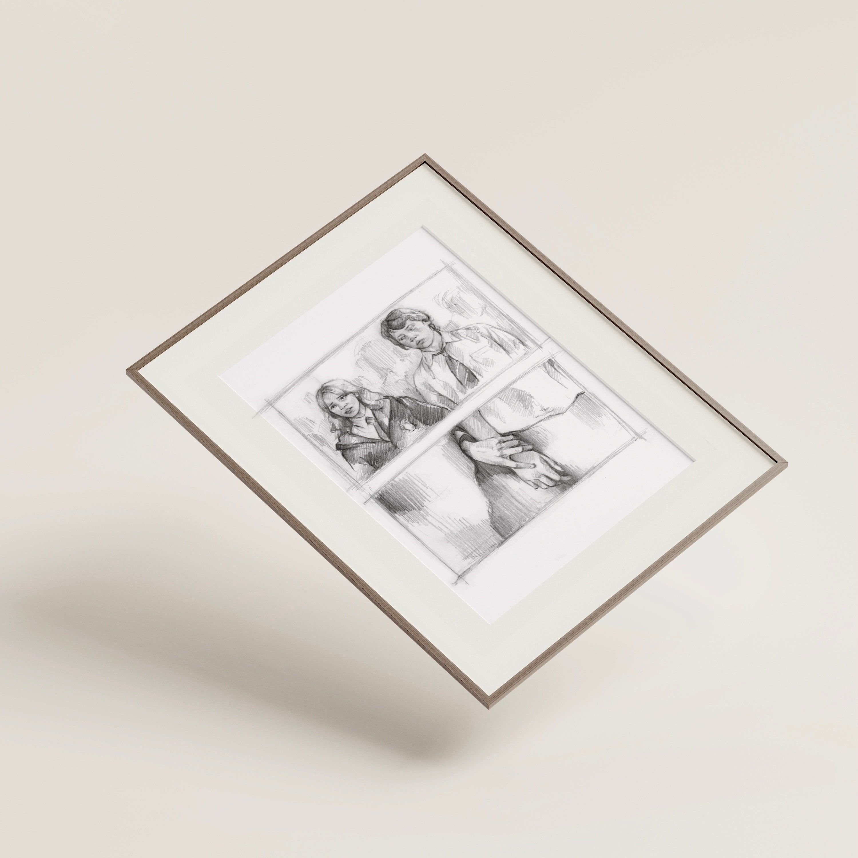 Harry Potter meet Buckbeak Scene Illustration ron & Hermione Art Print ...