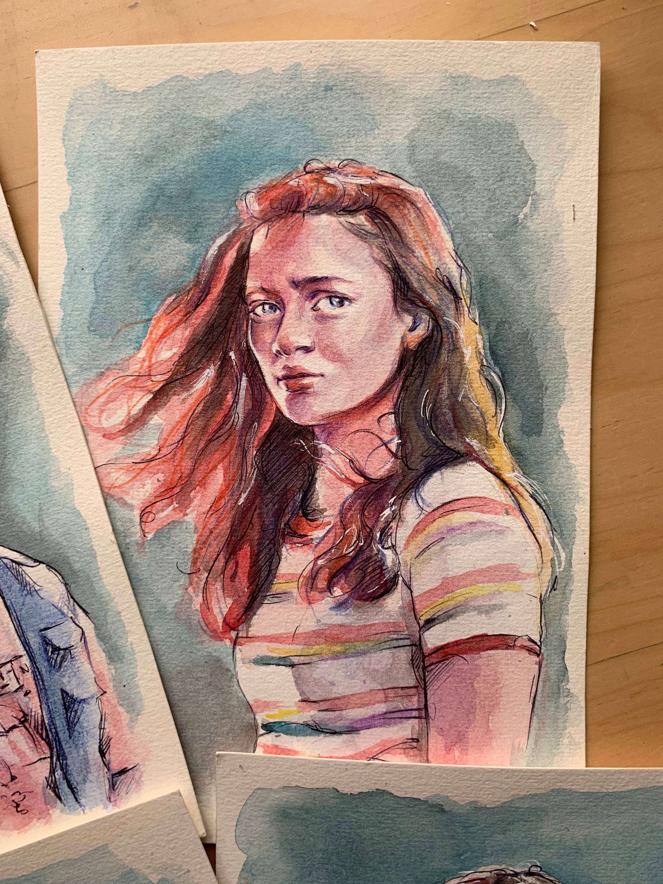 Set of Stranger Things S3 Characters Original Drawings - Etsy Canada