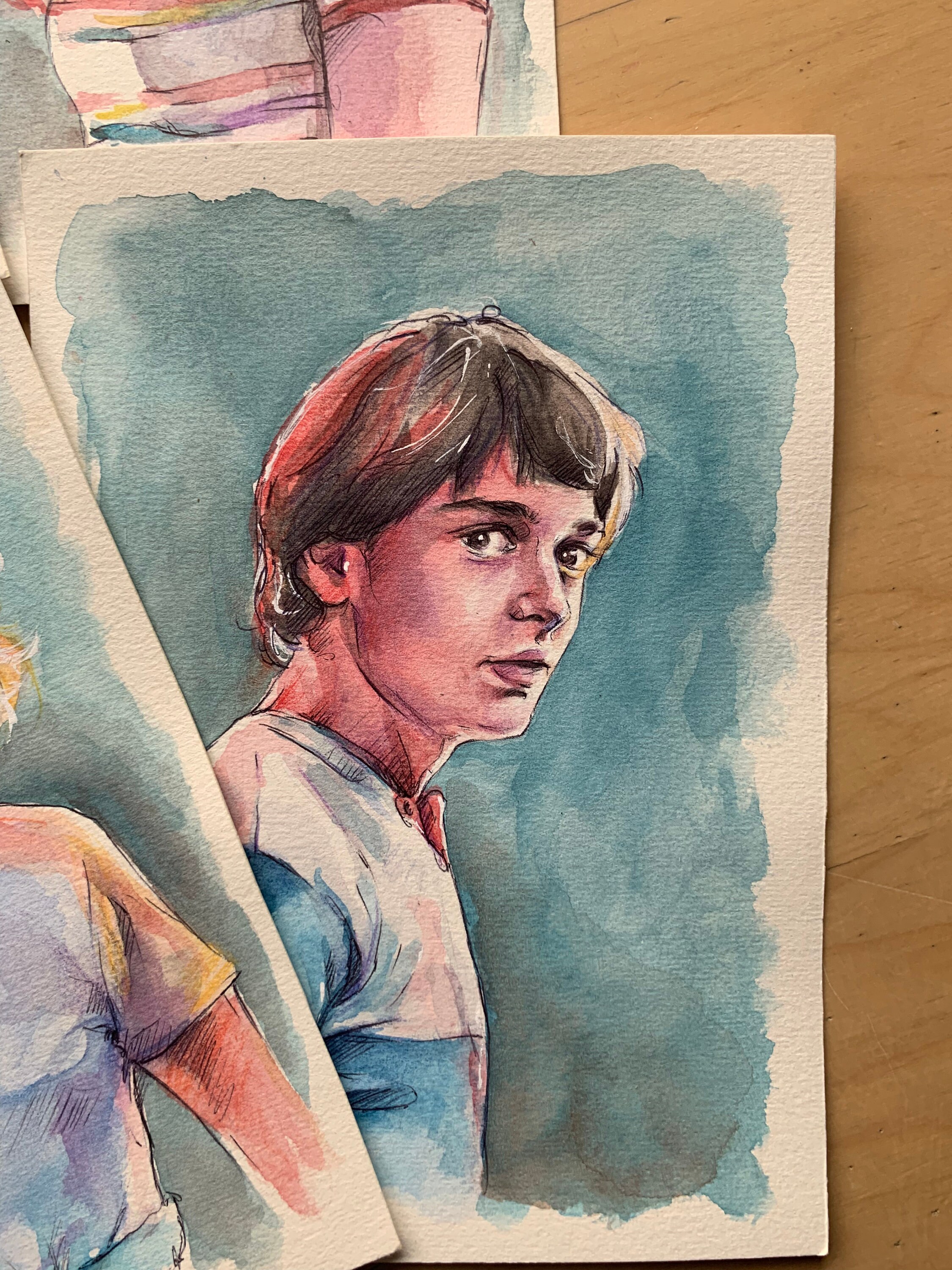 Set of Stranger Things S3 Characters Original Drawings - Etsy Canada