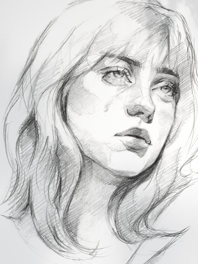 Billie Eilish Happier Than Ever Illustration Art - Etsy México
