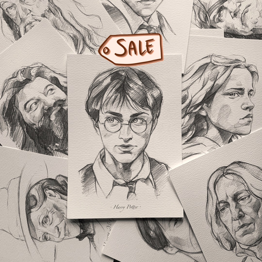 Harry Potter Character Illustration Packs Art Prints - Etsy