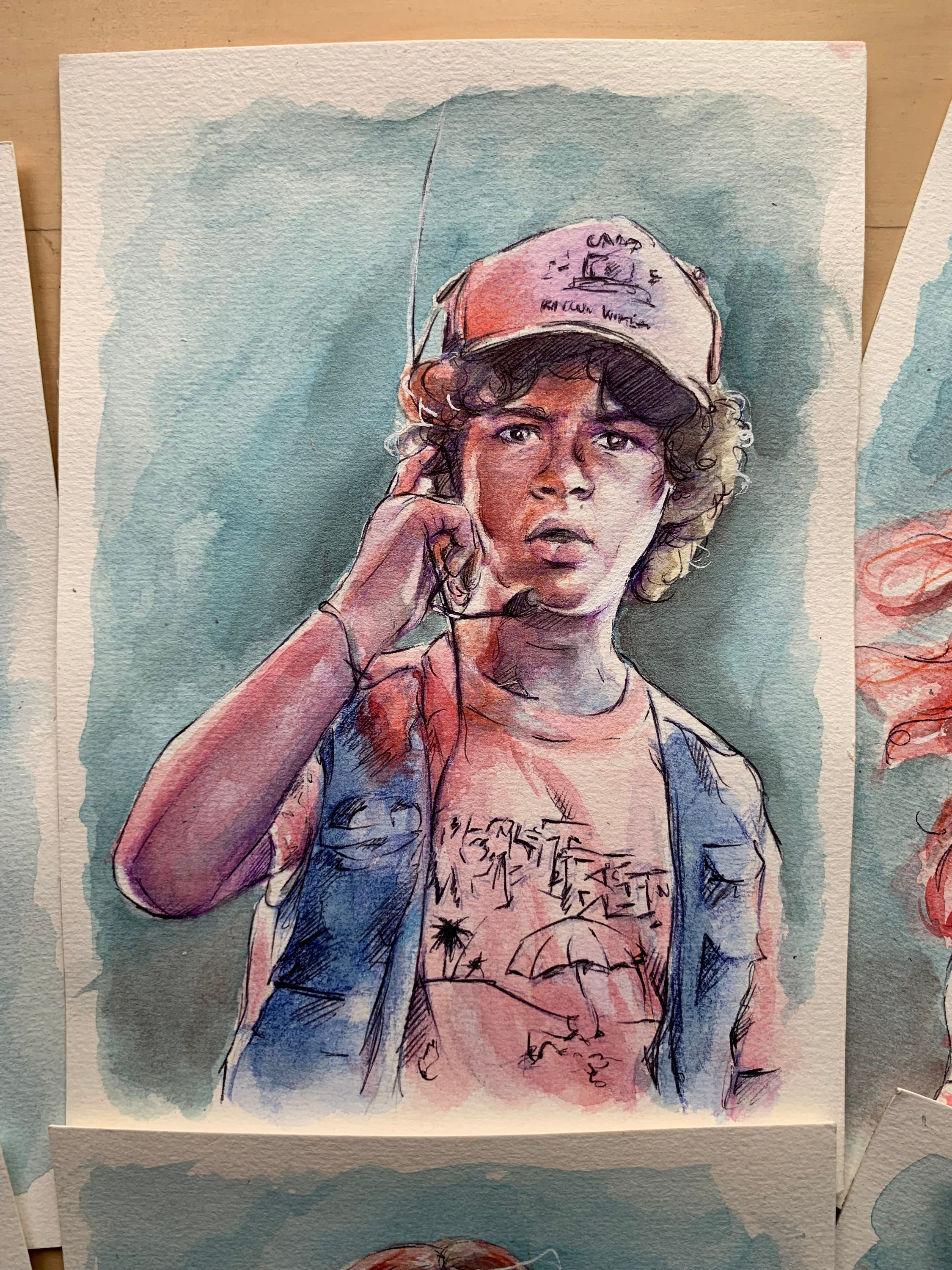 Set of Stranger Things S3 Characters Original Drawings - Etsy Canada