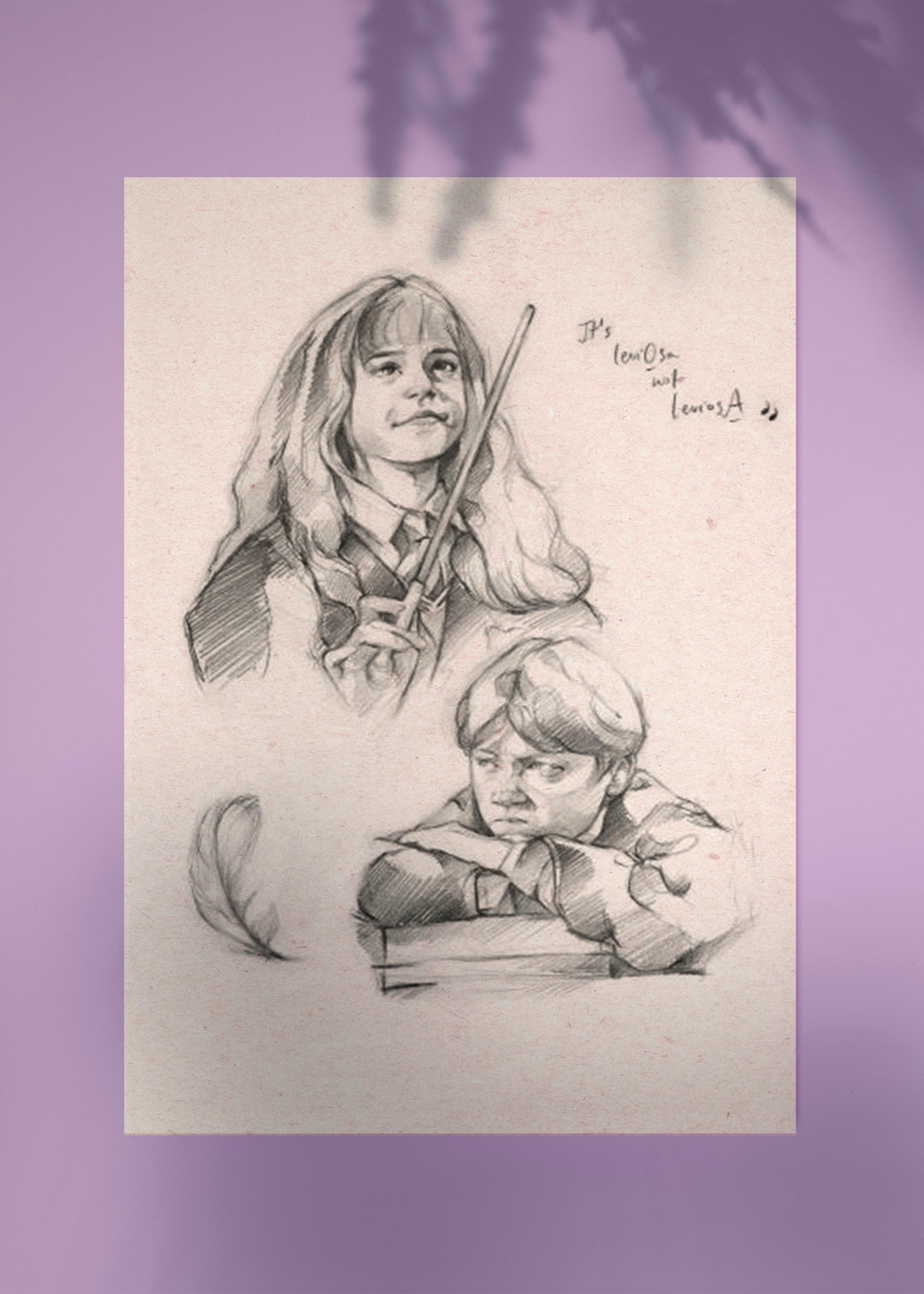 Ron & Hermione: Harry Potter Leviosa scene - Etsy España