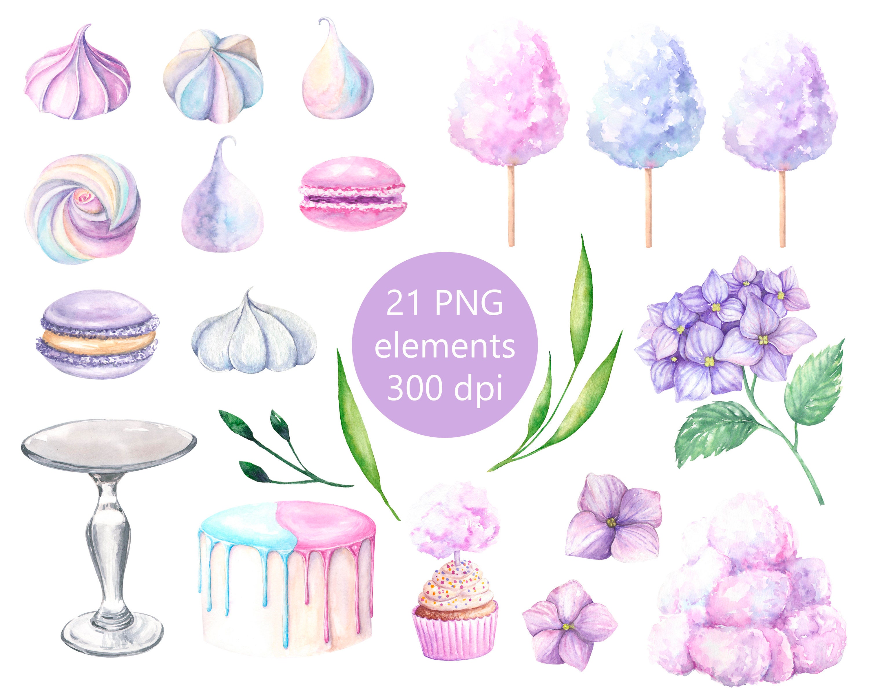Sweet Dreams Bakery Watercolor Bakery Clipart Cake - Etsy