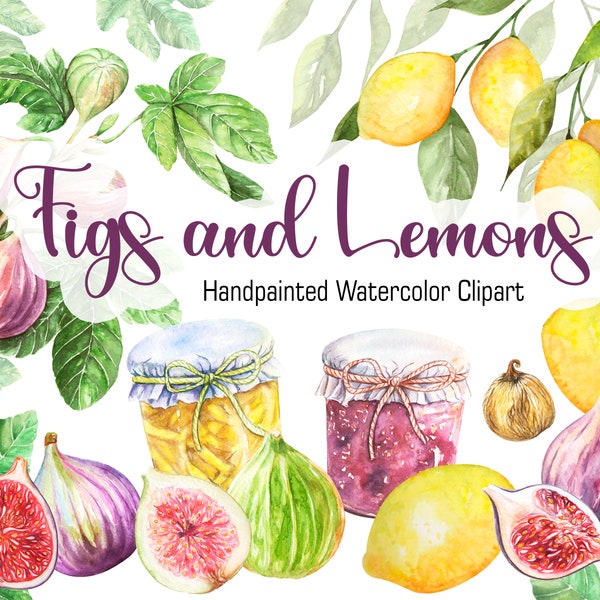 Lemon Watercolor Clipart - Etsy