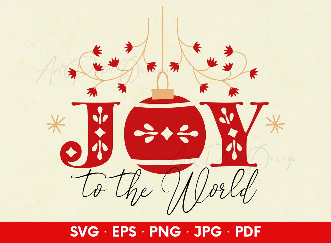 Printable Text Joy SVG Christmas SVG Joy Christmas Png - Etsy