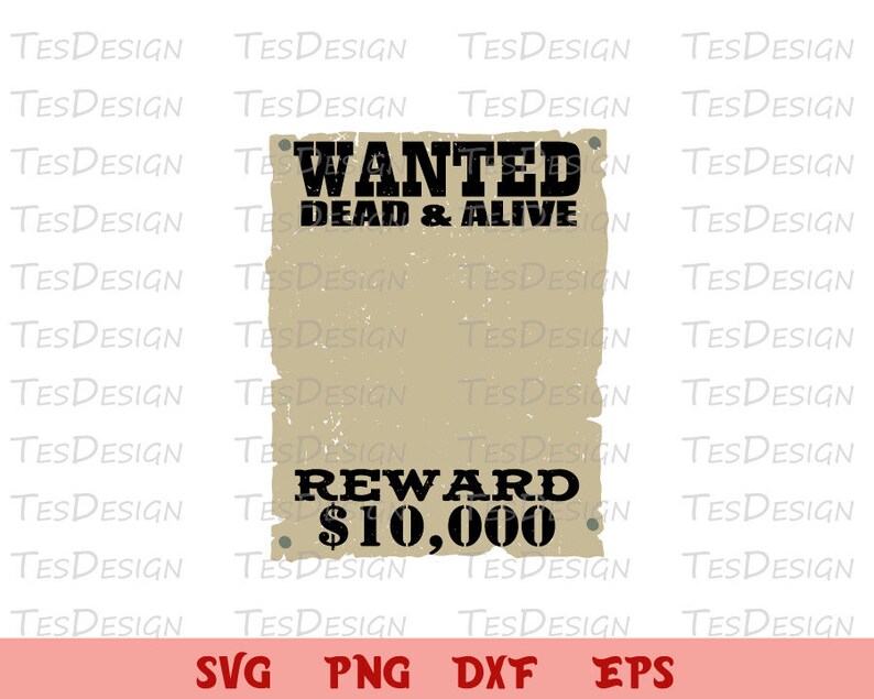 Wanted Poster Svg Wanted Poster Png Wild Western Cowboy Rodeo | Etsy