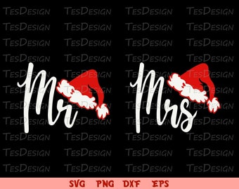 Mr Mrs Christmas Svg | Etsy