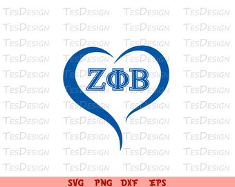 Zeta Phi Beta Heart | Etsy