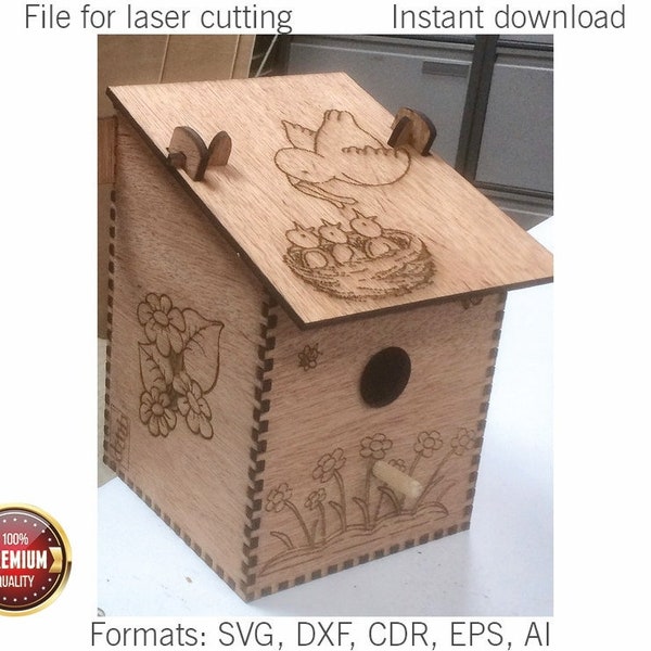 Laser Cut Birdhouse - Etsy