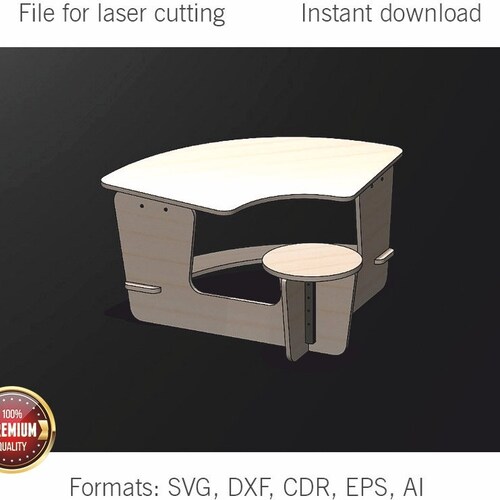 Table Desk Laser Cut Files SVG DXF CDR Vector Plans Files | Etsy