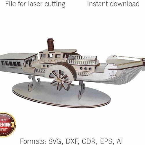 Ship Boat SVG Laser Cut File 3d Puzzle Plan for Laser - Etsy Singapore