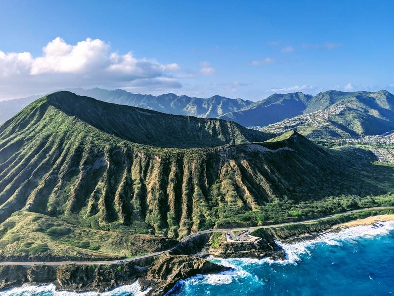 Canvas Print of Diamond Head Volcano - Etsy