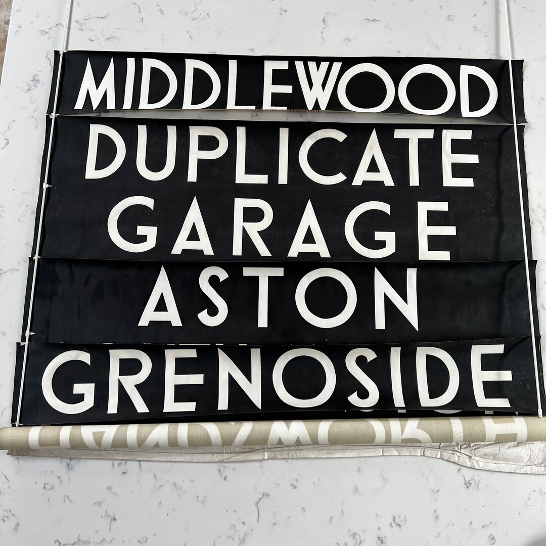 1969 Bus Sign INDIVIDUAL Place-name Sheffield Middlewood / Duplicate ...