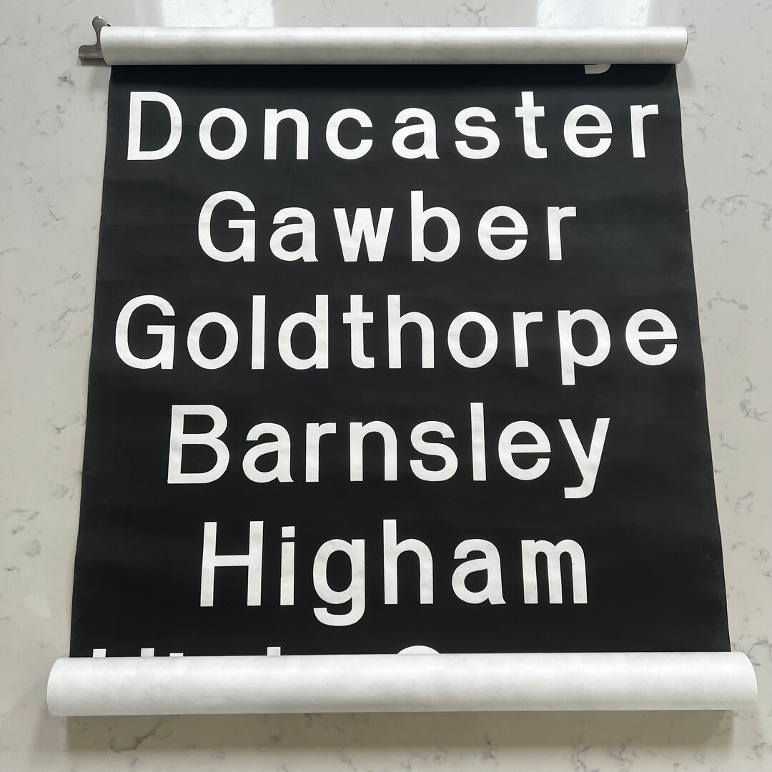 Yorkshire Vintage 1980 Bus Sign Destination Sign INDIVIDUAL : Doncaster ...