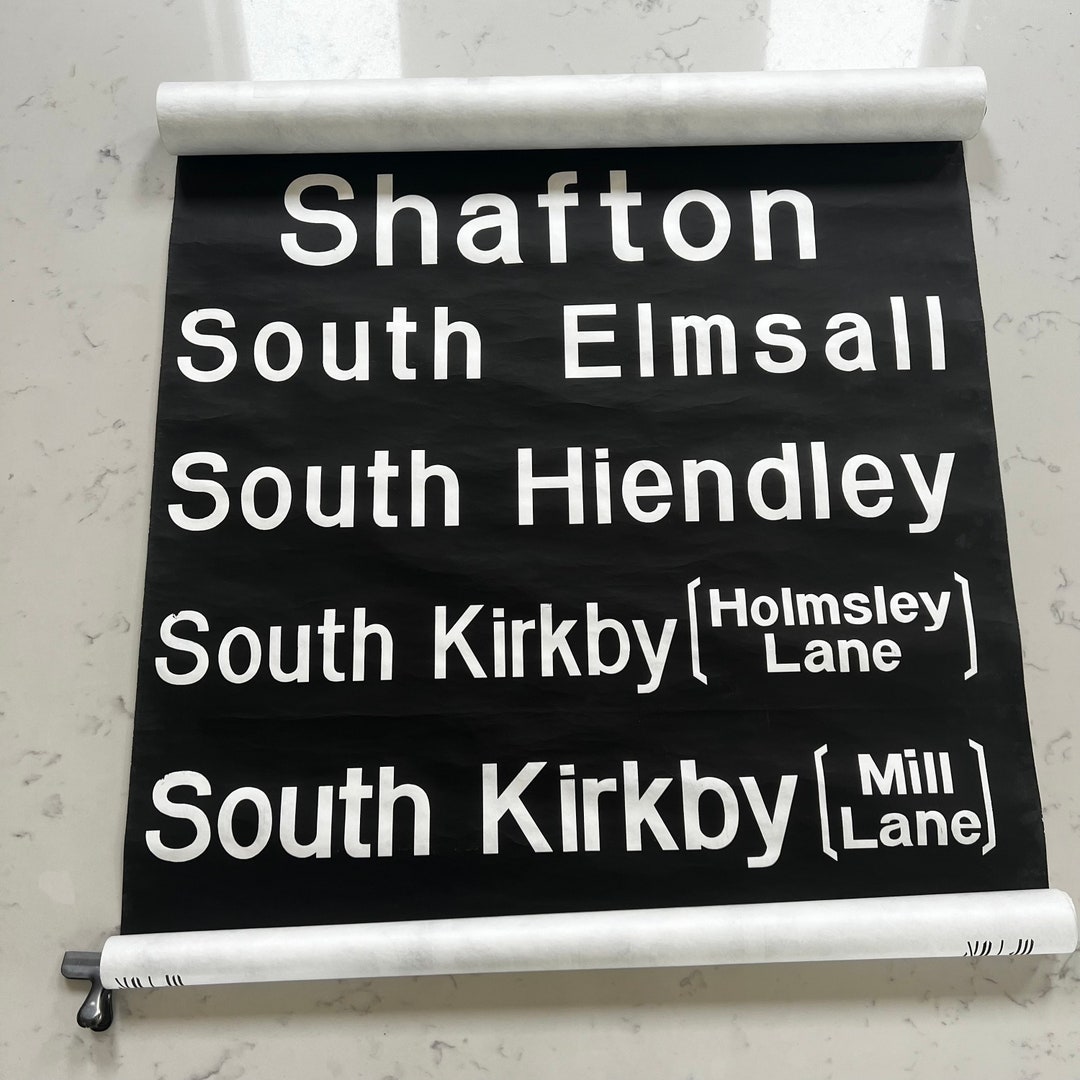 Yorkshire Vintage 1980 Bus Sign Destination Sign INDIVIDUAL : Safton ...