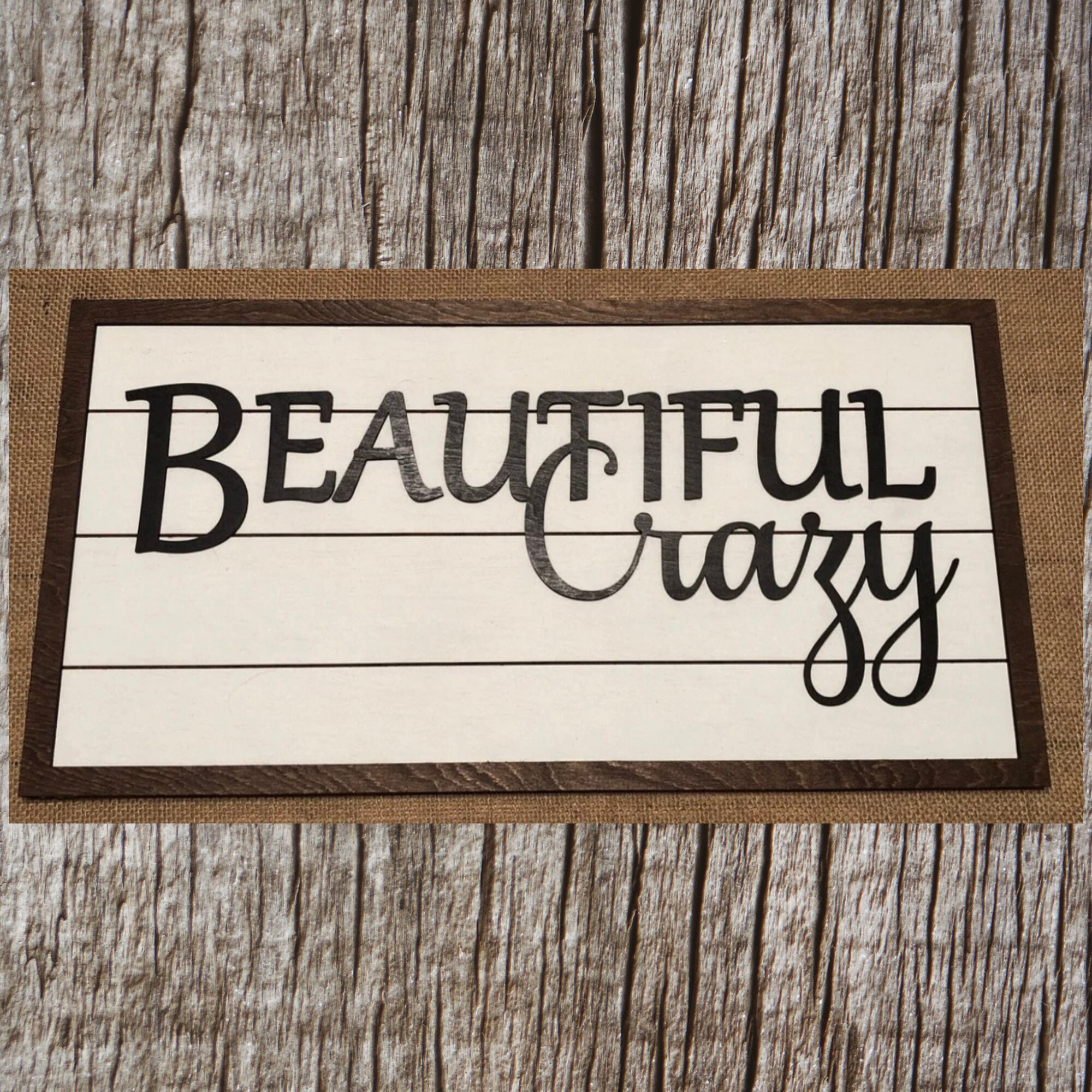 Beautiful Crazy Sign | Etsy