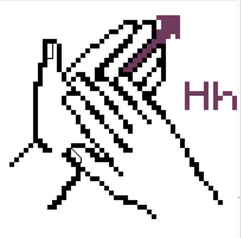 BSL Fingerspelling Alphabet Letter H Cross Stitch Pattern - Etsy