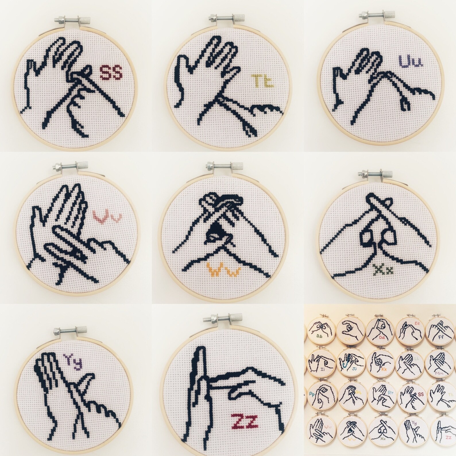 BSL Fingerspelling Alphabet FULL ALPHABET- 26 Cross Stitch Patterns - Etsy