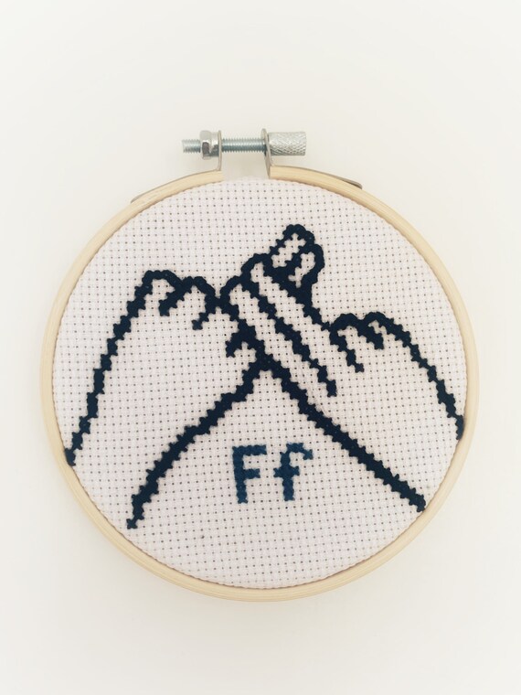 Needlepoint Sewing & Fiber letter F cross stitch pattern BSL ...